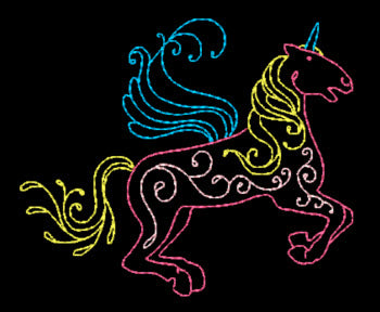 Colorful Unicorn [4x4] 11165 Machine Embroidery Designs ...