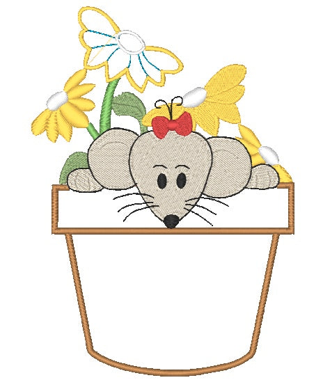 Applique Spring Mice [5x7] 11086 Machine Embroidery Designs ...