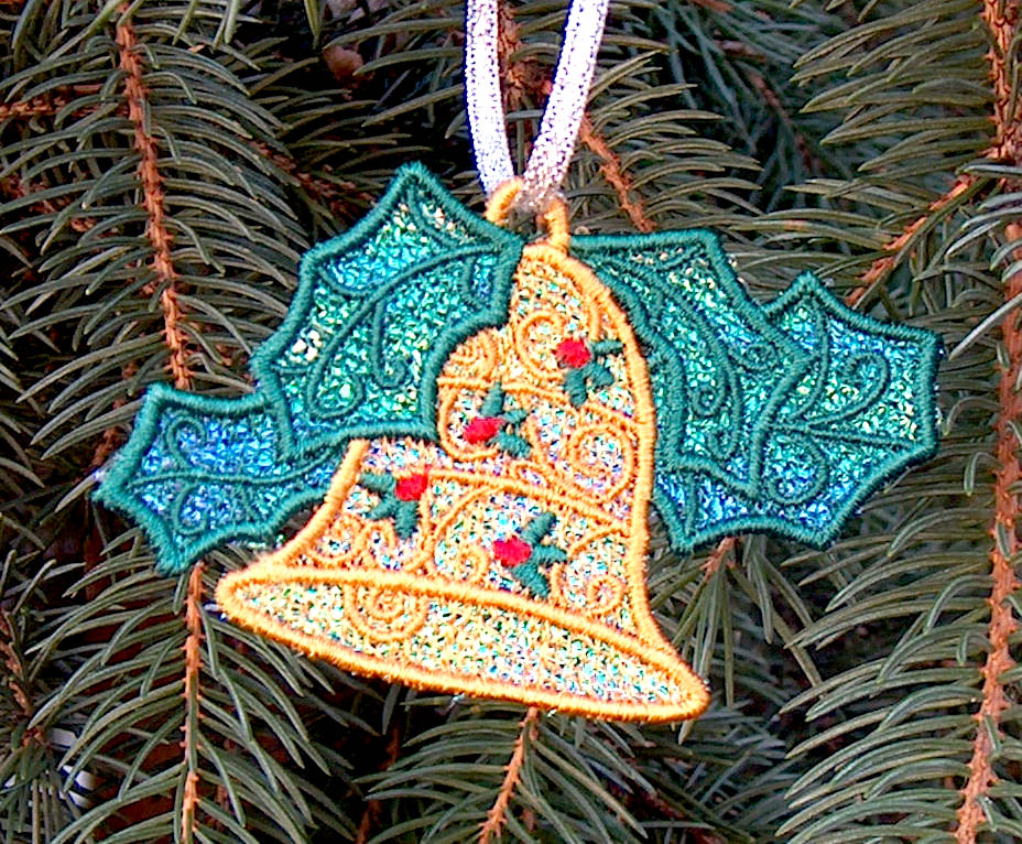 Surprise Christmas Ornaments Mylar Machine Embroidery Designs for 4x4 ...