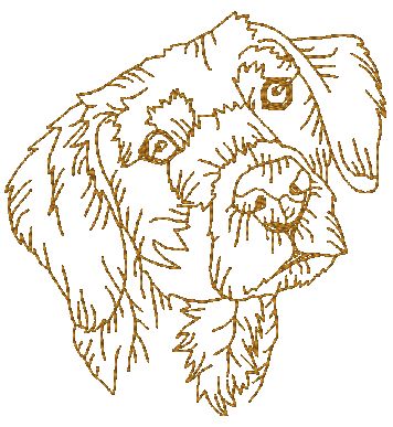 DOG BREEDS Pointer Redwork-LM [4x4] 11047 Machine Embroidery Designs ...