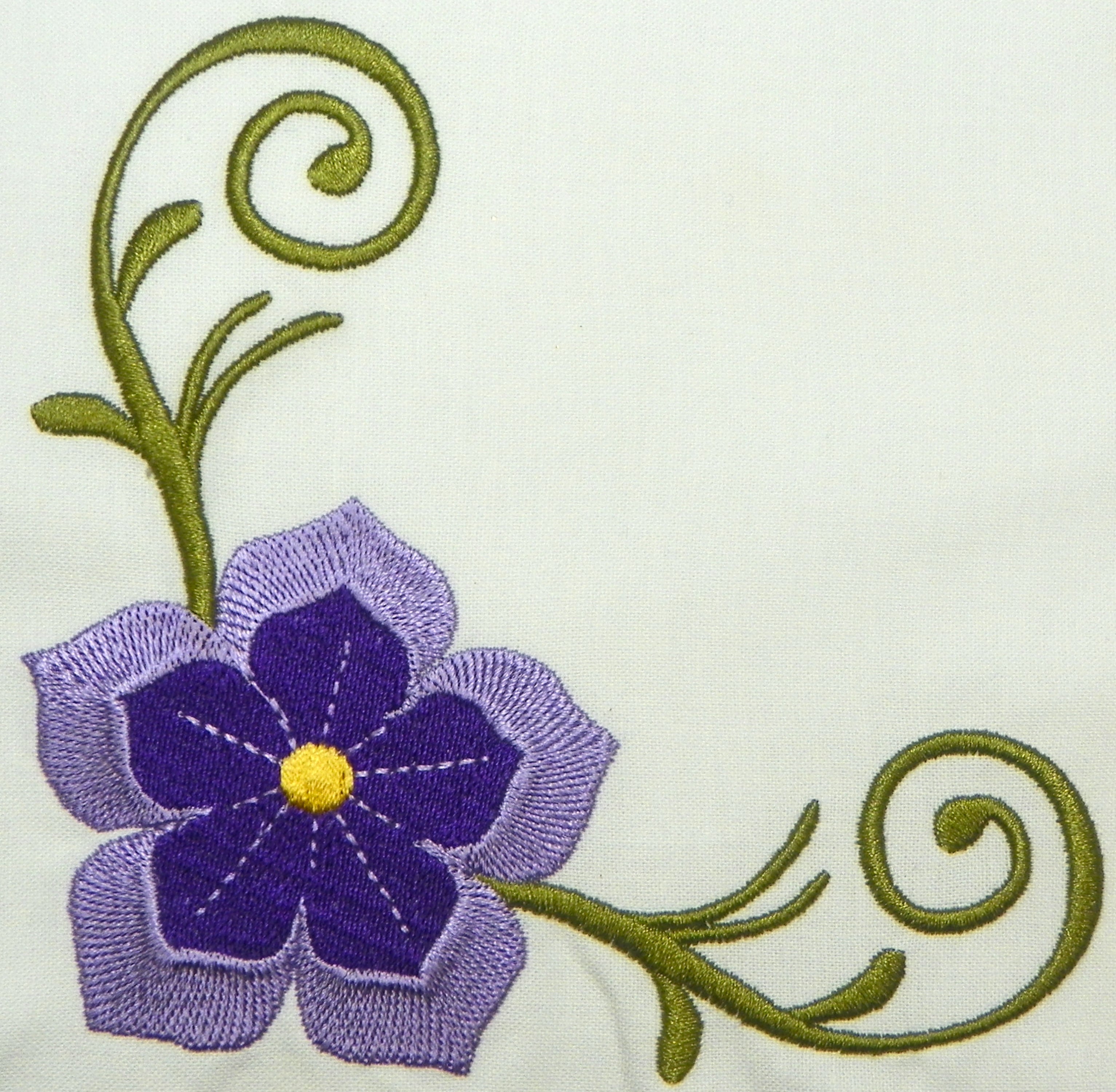 Violet Floral Corners and Borders [5x7] # 10505 – hollysembroiderydesigns