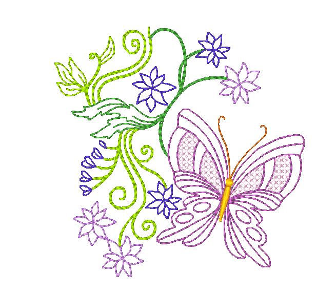 Dainty Butterflies [4x4] 11600 Machine Embroidery Designs ...