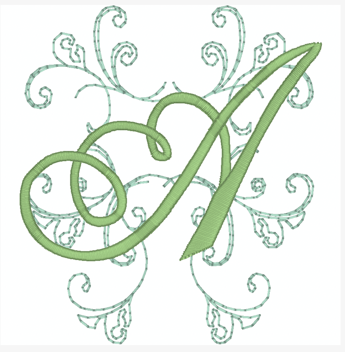 Redwork Swirl Alphabet [4x4] 11825 Machine Embroidery Designs ...