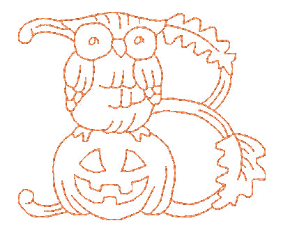 Redwork Halloween Alphabet 1 [4x4] 11410 Machine Embroidery Designs ...