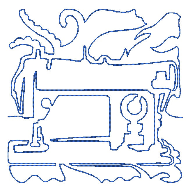 Continuous Line Sewing Machines-2 [4x4] 11617 Machine Embroidery Desig ...