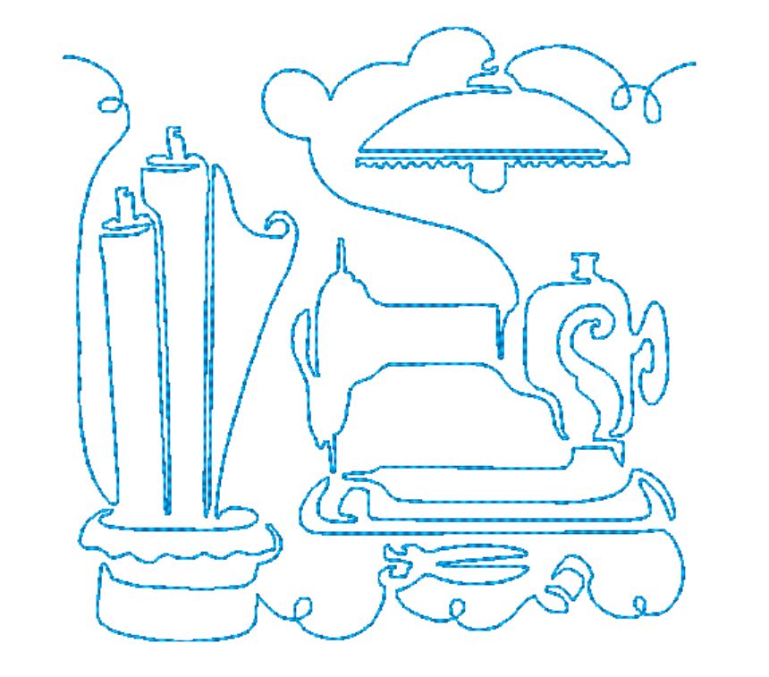 Continuous Line Sewing Redwork [4x4 & 5x7] Machine Embroidery Designs ...