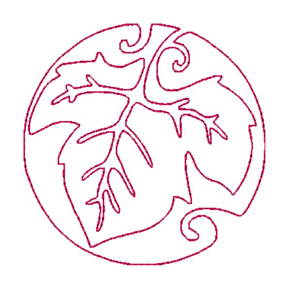 Fall Leave Circles Redwork [4x4] 11533 Machine Embroidery Designs ...